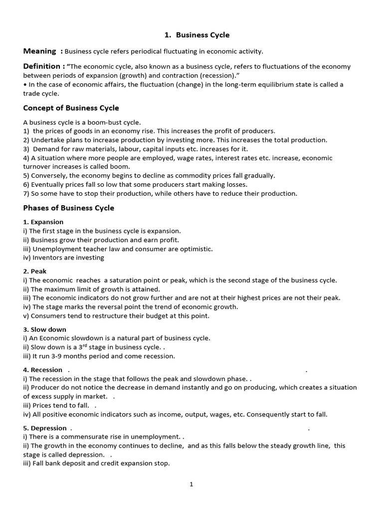 Business Cycle | PDF | Business Cycle | Recession