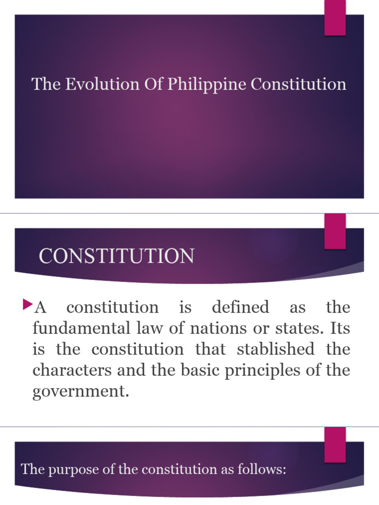 The Evolution of Philippine Constitution | PDF | Constitution | Philippines