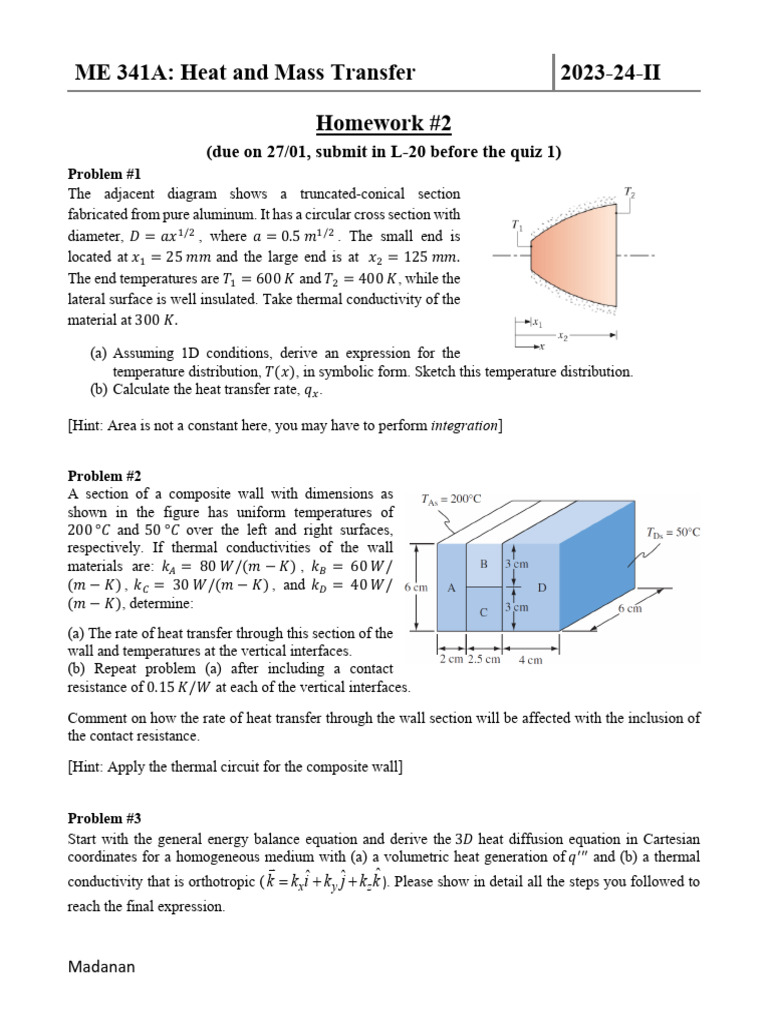 HW 2 | PDF | Heat | Temperature