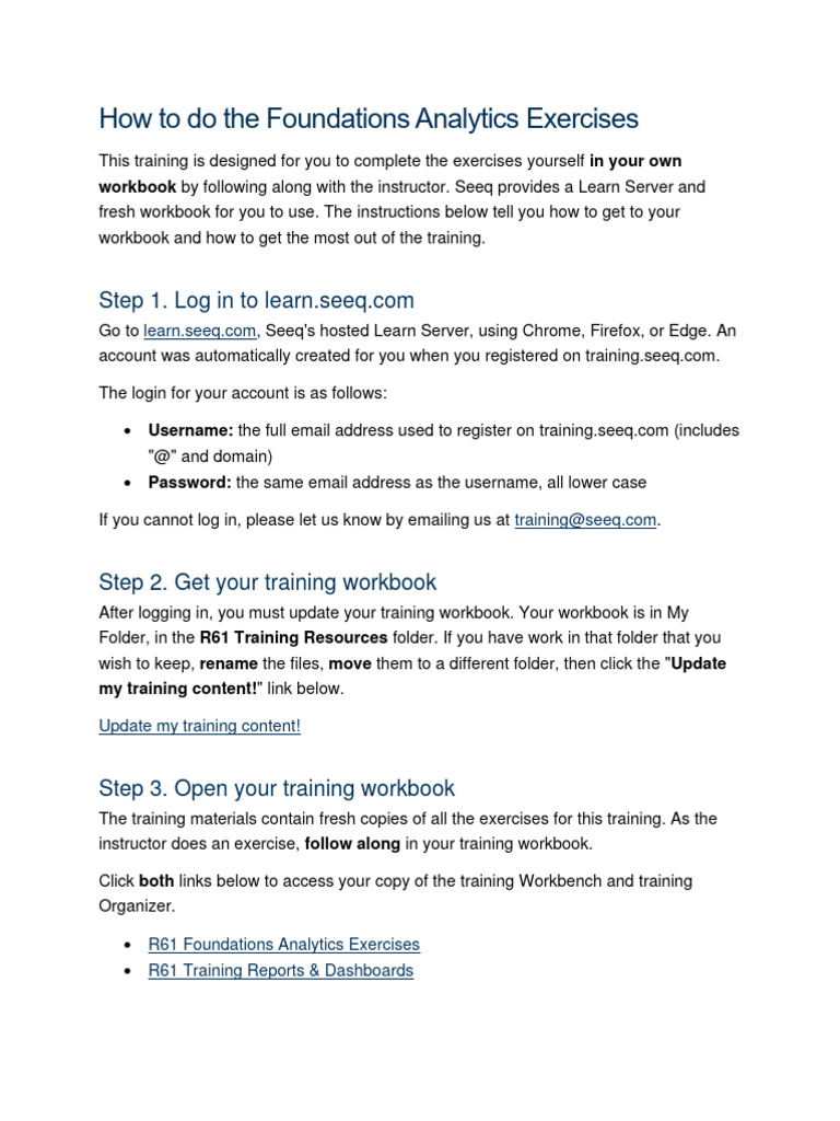 How To Do The Foundations Analytics Exercises | PDF | Login | Password