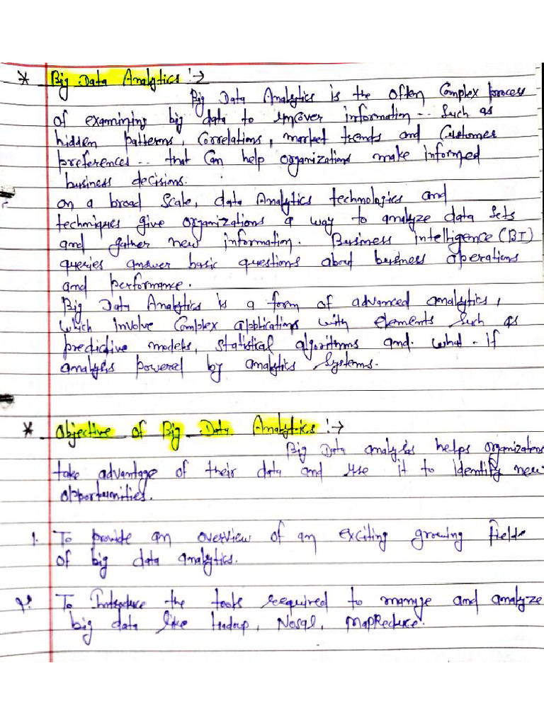 8CS4 BDA Unit-1 | PDF