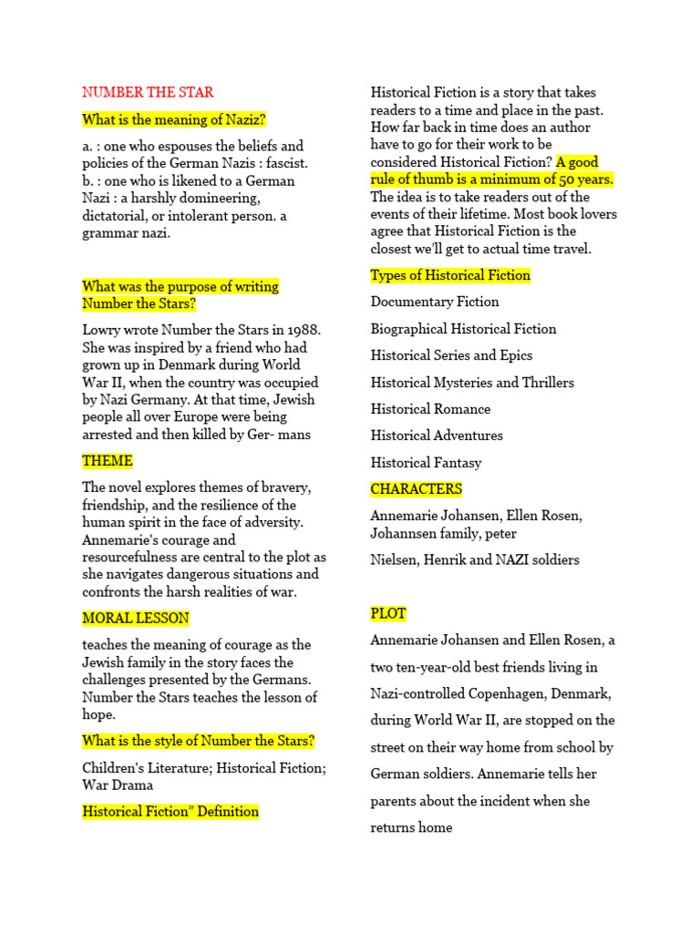 Number The Star | PDF