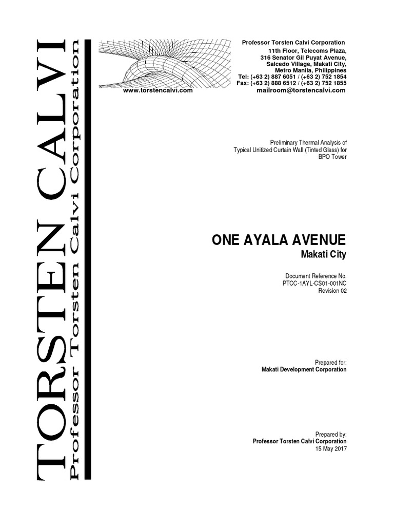 PTCC Facade Thermal Analysis Report | PDF | Window | Glass Applications