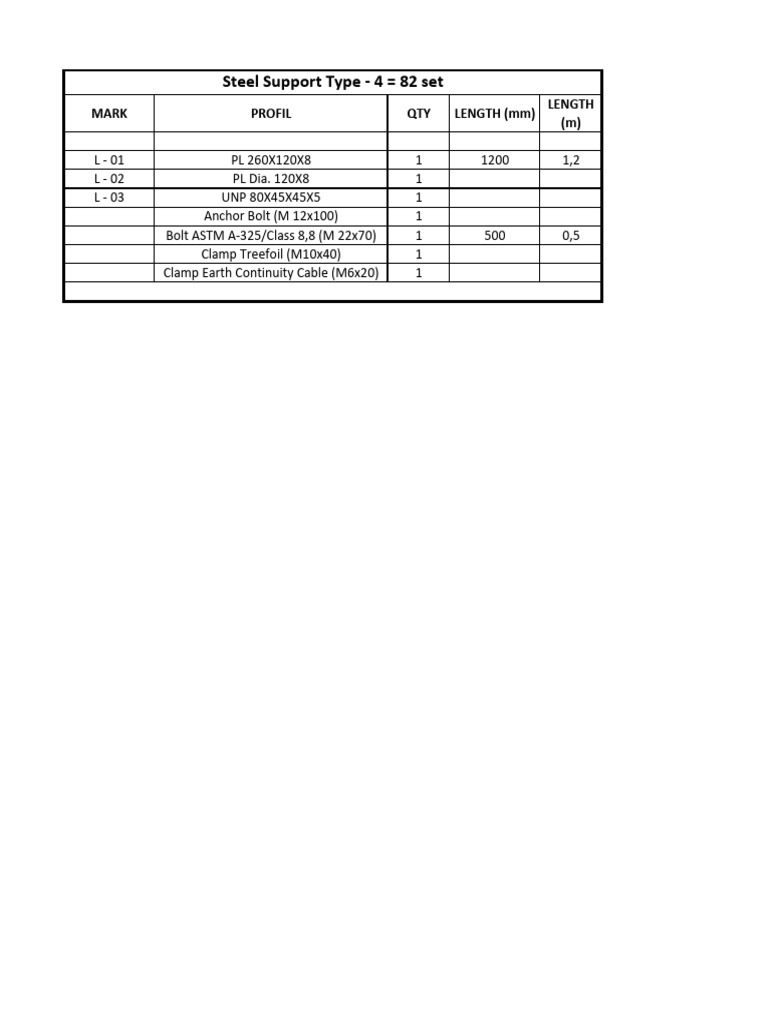 Steel Support Structure Specifications | PDF