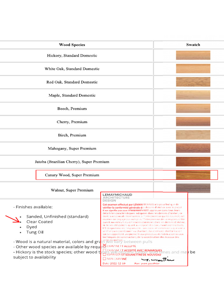 Rockwood Spec Sheet Wood Species Arbormet - Lmad | PDF