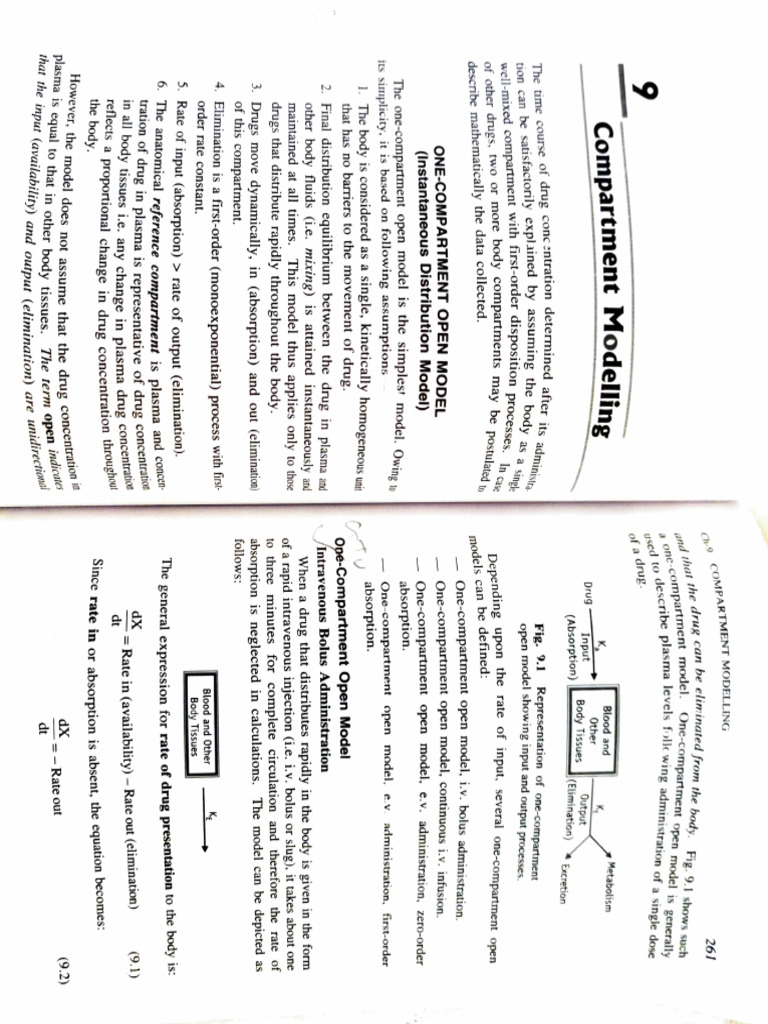 Bp Chap 4( Multicompartment Modelling) | PDF | Pharmacokinetics | Pharmaceutics