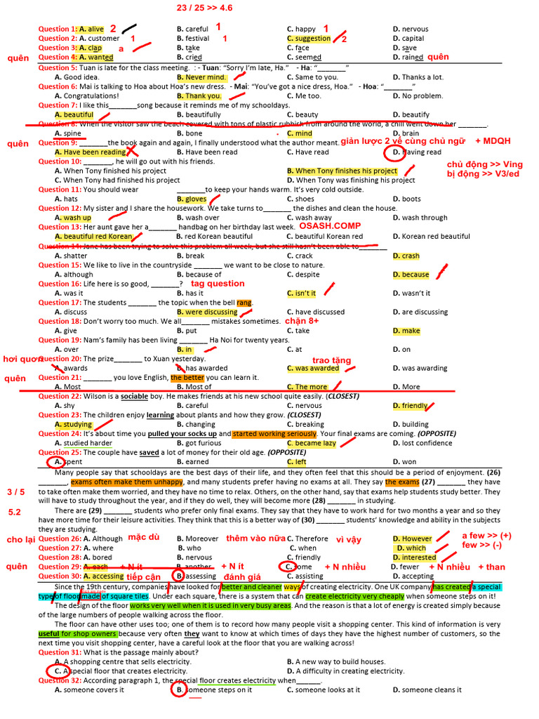 English Language Quiz | PDF | Text Messaging | Communication