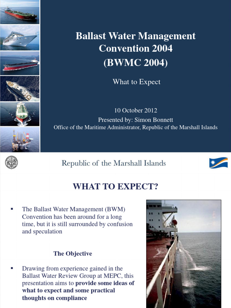Ballast Water Management Convention 2004 - What To Expect | PDF