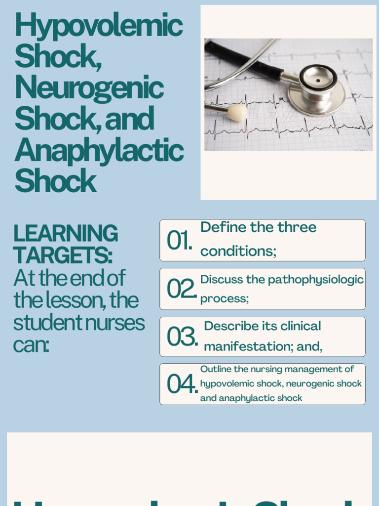 Hypovolemic Shock Neurogenic Shock | PDF | Shock (Circulatory) | Allergy