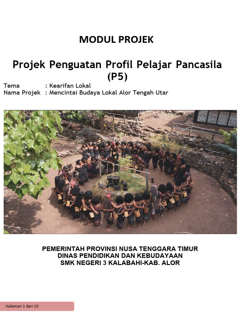 Modul Projek - Modul P5 Kearifan Lokal - Fase E | PDF Modul Projek - Modul P5 Kearifan Lokal - Fase E | PDF