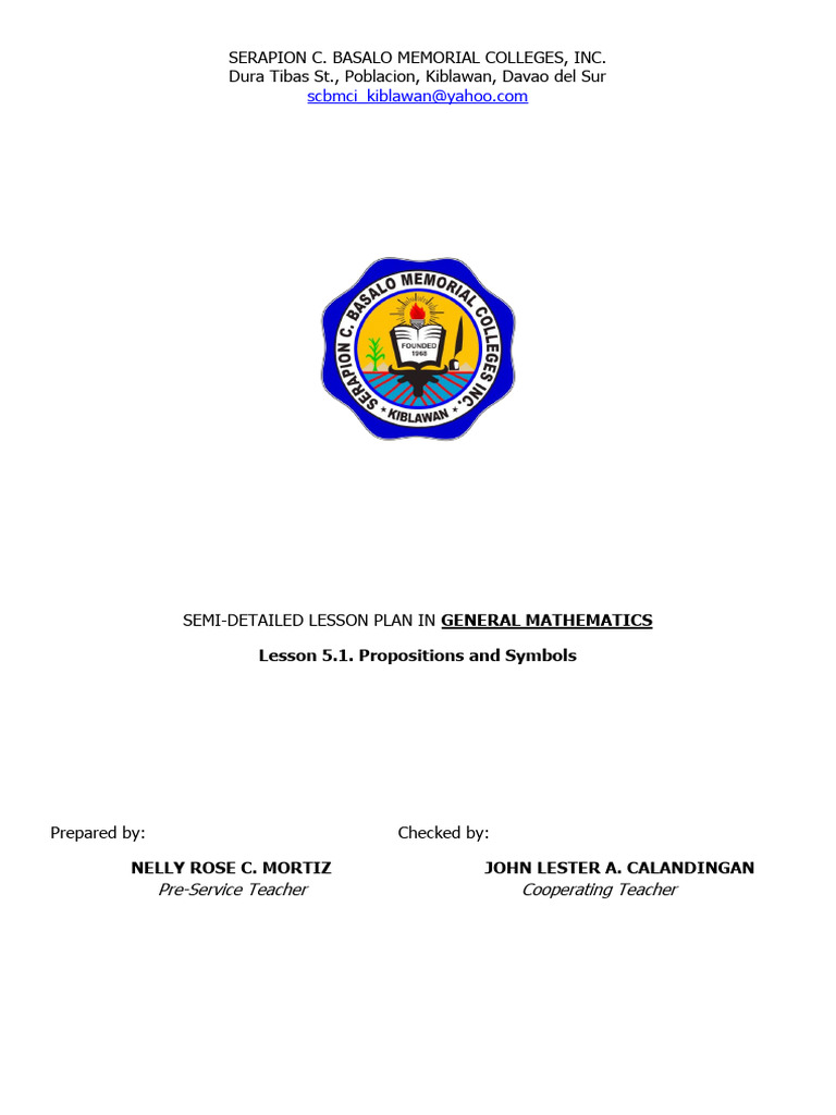 Propositions and Symbols in GenMath | PDF | If And Only If | Logic