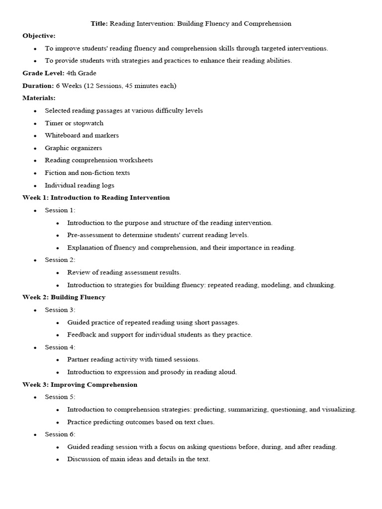 Reading Lesson Plan | PDF | Reading Comprehension | Applied Linguistics