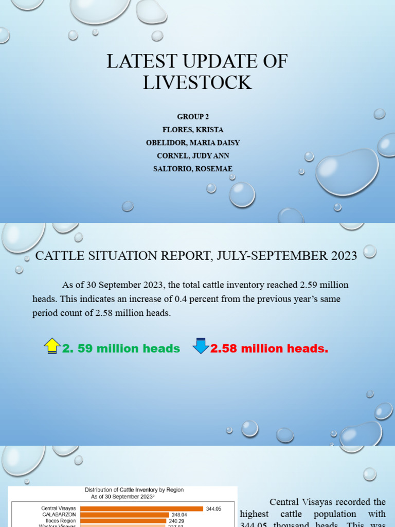 Livestock Inventory Update Q3 2023 | PDF | Chicken | Birds