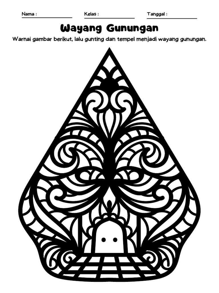 Lembar Kerja Wayang Gunungan | PDF