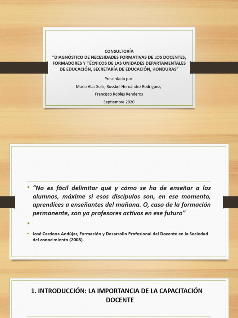 OEI NECESIDADES FORMATIVAS Presentación 2 pptx | PDF | Enseñando | Maestros