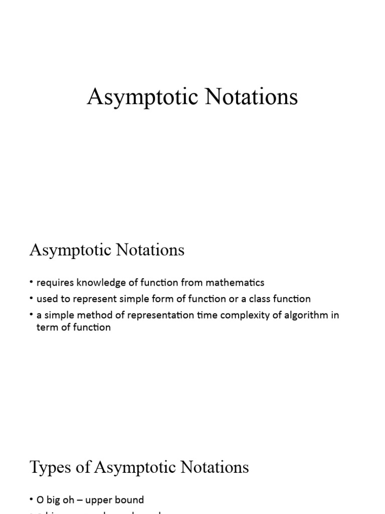Asymptotic Notation Properties | PDF | Mathematical Concepts ...