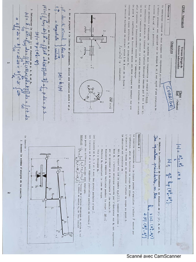 TD + Correction Statique | PDF