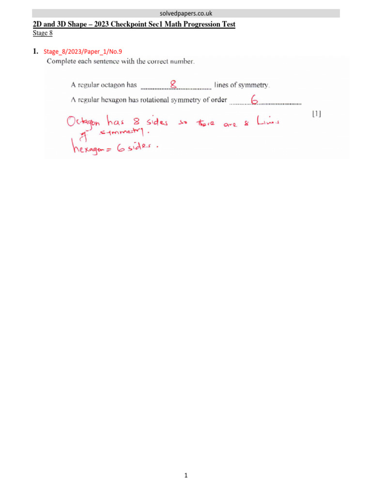 2023 2D and 3D Shape - Solved | PDF | Technology & Engineering