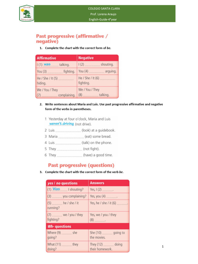 Guía de estudio-Inglés 4°año | PDF | Semantic Units | Linguistic Typology