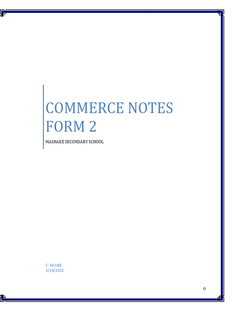 Commerce Notes Form 2. Adocx | PDF | Retail | Point Of Sale