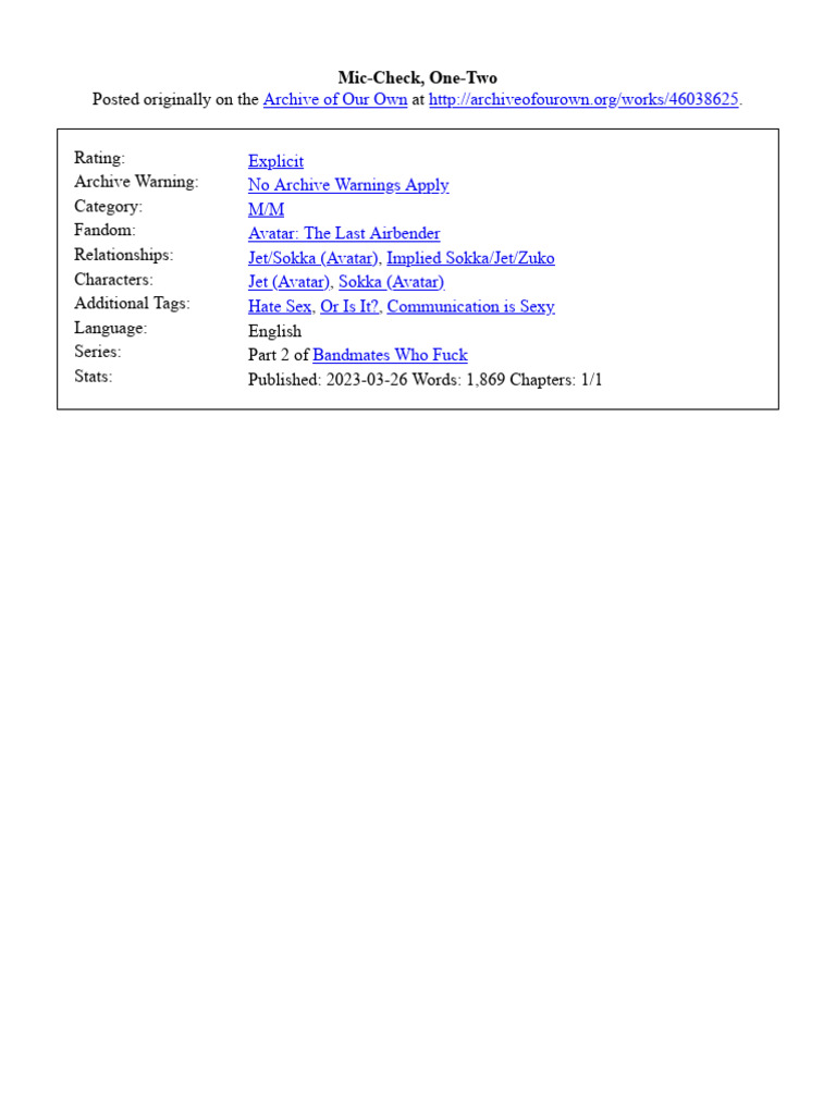 Mic Check One Two | PDF