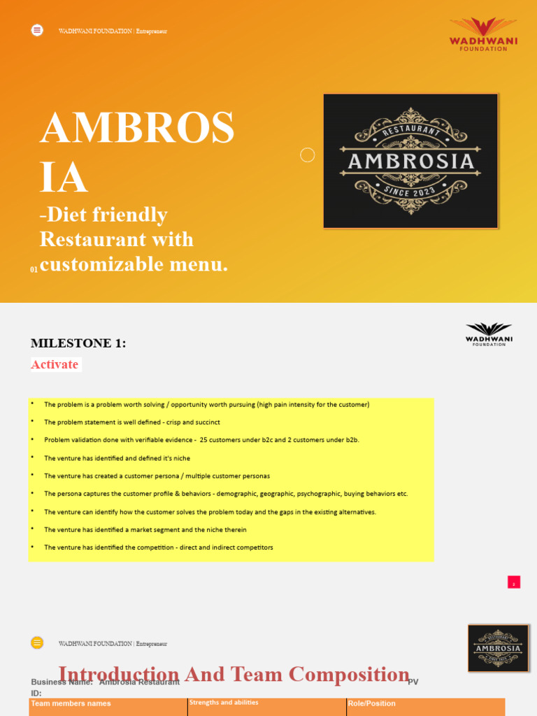 Ambrosia M3 | PDF | Restaurants | Menu