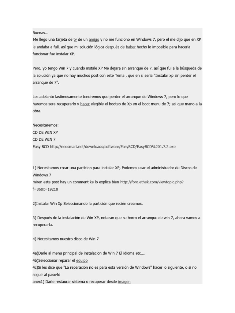 Nuevo Documento de Microsoft Office Word | PDF | Windows XP | Arranque