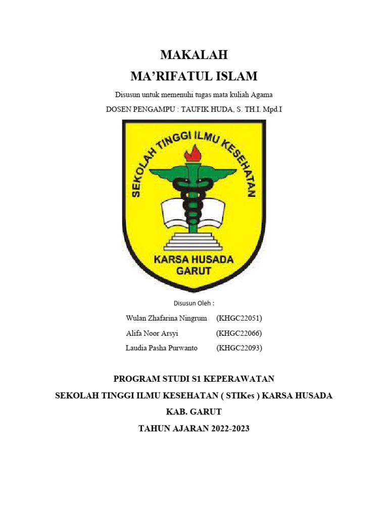 MAKALAH Ma'rifatul Islam | PDF