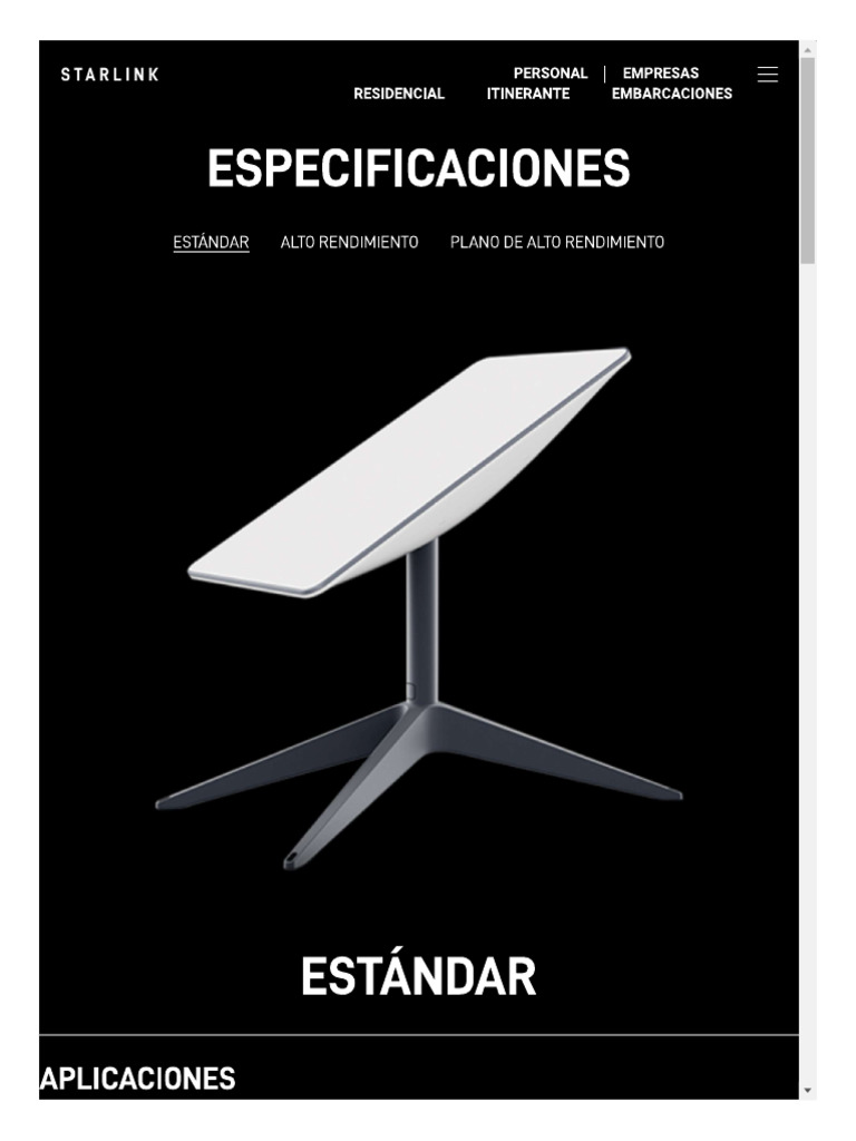 ESPECIFICACIONES - Antena | PDF