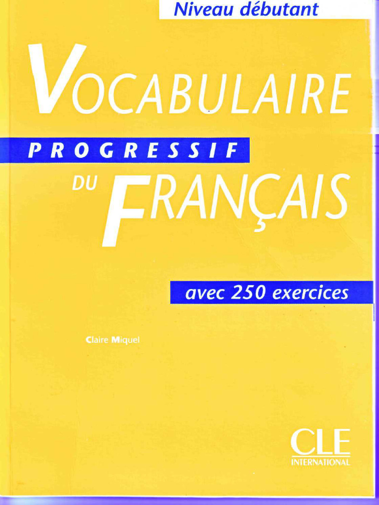 Vocabulaire Progressif Du Francais Niveau Debut | PDF