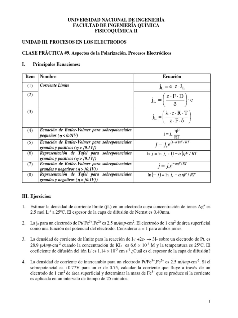 CP9. Ecuación de Taffel | PDF | Física Aplicada e Interdisciplinaria | Electromagnetismo