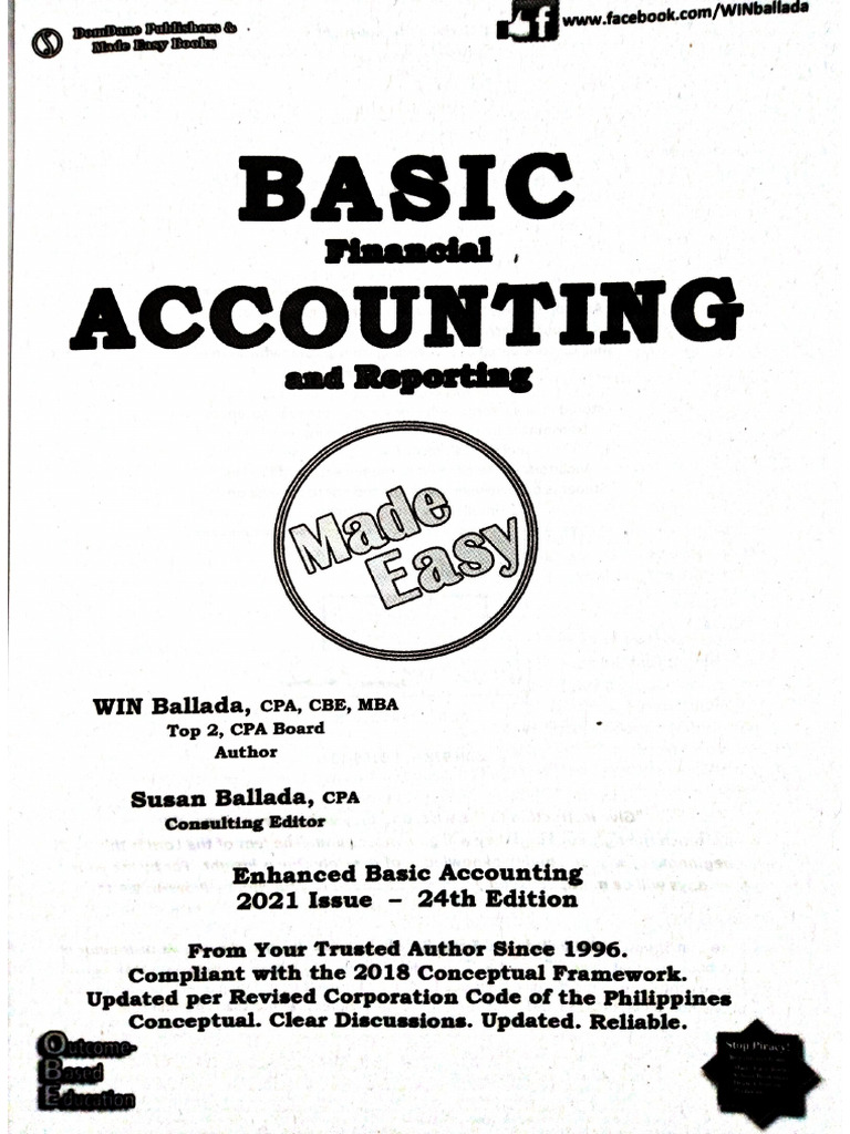 Basic Financial Accounting and Reporting - Ballada 2021 | PDF