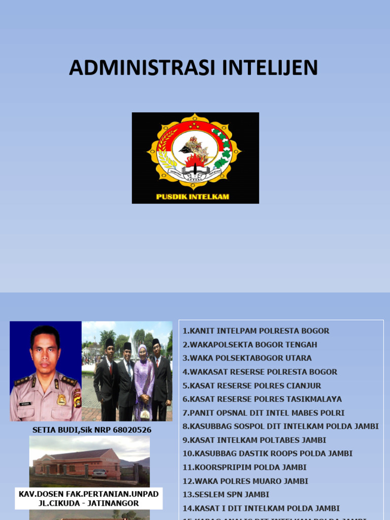 Administrasi dan Produk Intelijen Polri | PDF