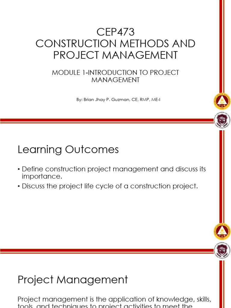 Cep473 Module 1-Introduction To Project Management | PDF | Project ...