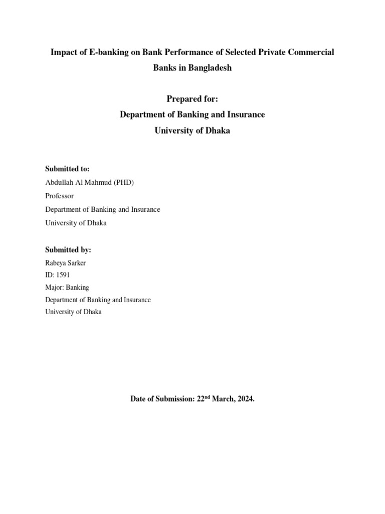 R. Proposal (AAM Sir) | PDF | Online Banking | Banks & Banking