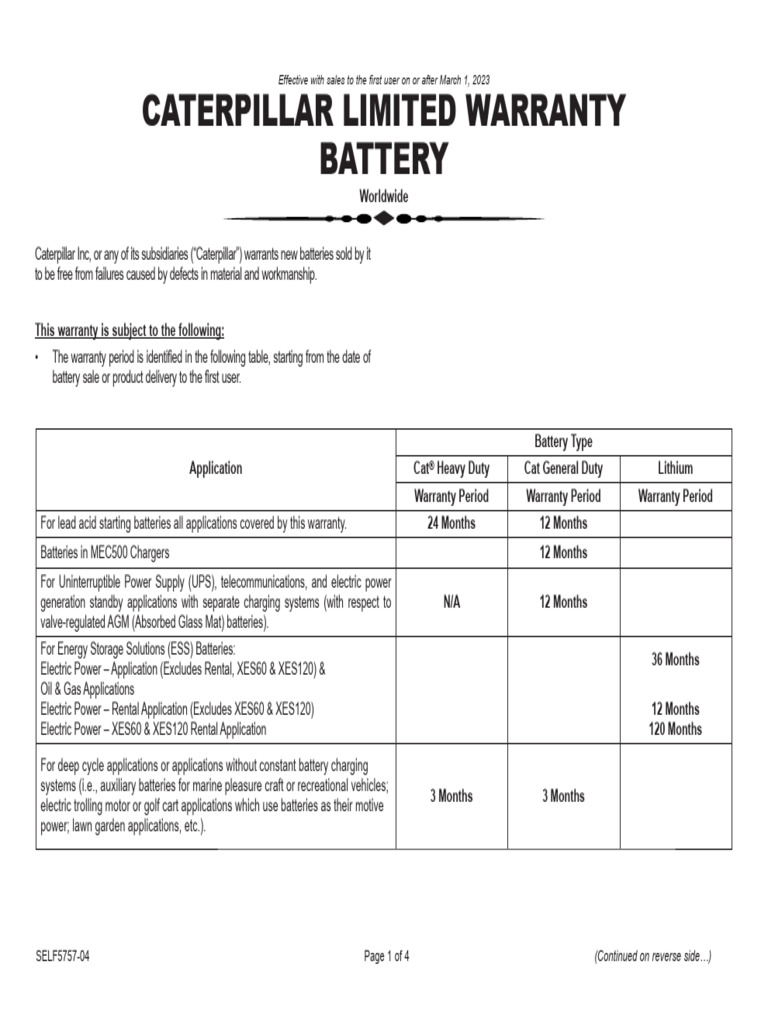 Battery Warranty | PDF | Electric Power | Implied Warranty