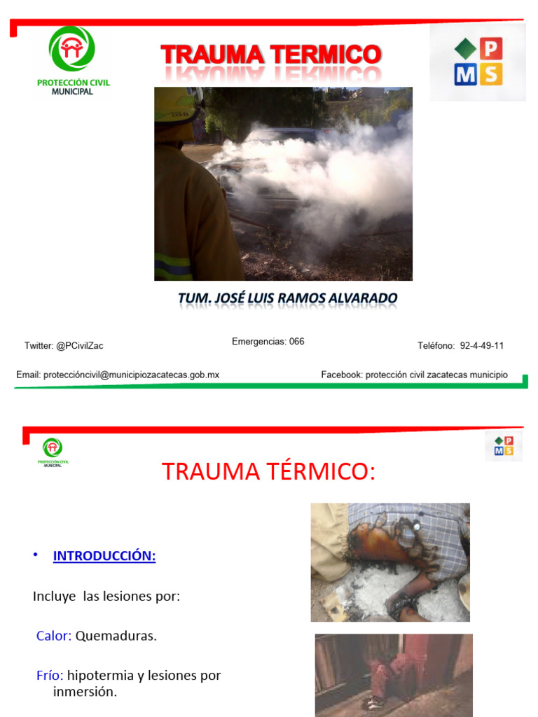 TRAUMA TERMICO | PDF | Quemar | Hipotermia