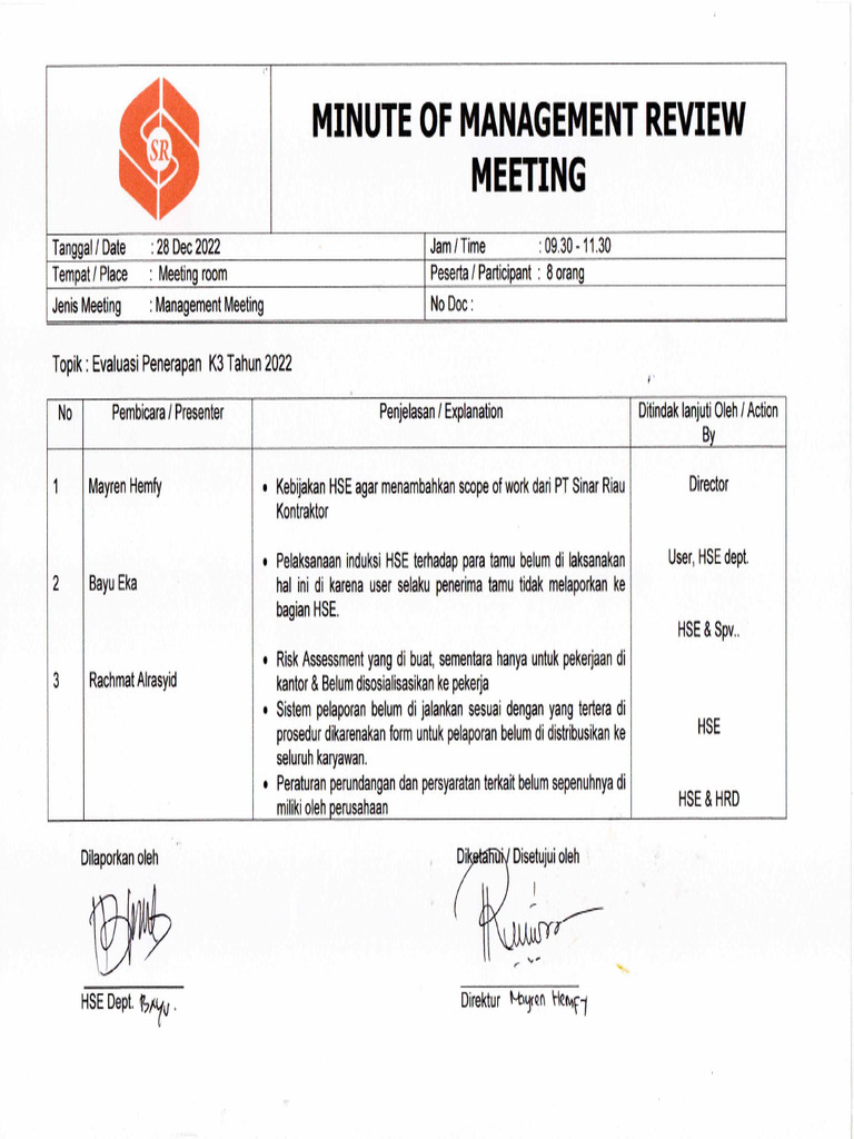 Management Review Meeting | PDF