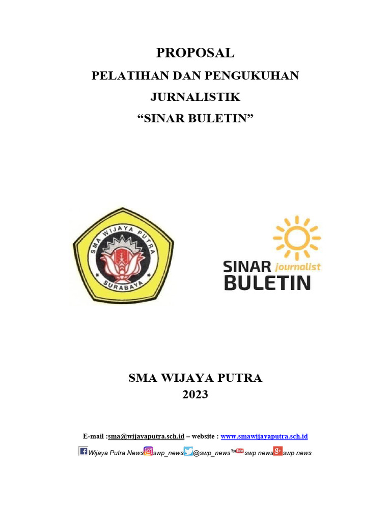 Pelatihan Jurnalistik SMA Wijaya Putra | PDF