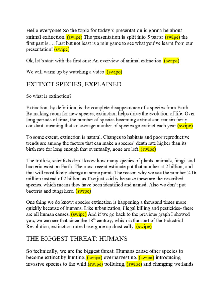 Understanding Animal Extinction | PDF | Invasive Species | Extinction