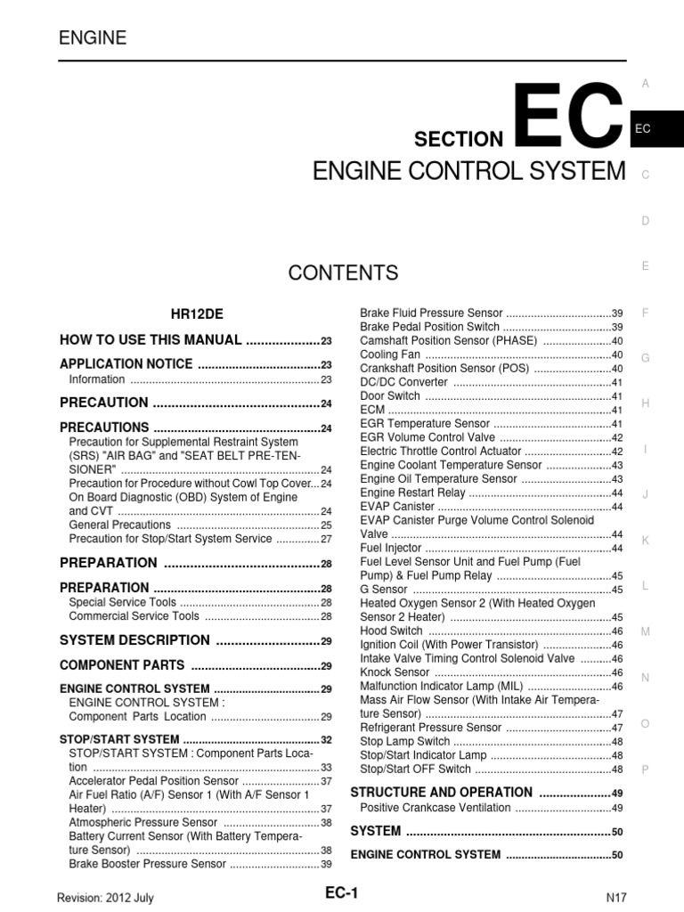 Engine Control System: Section | PDF | Throttle | Engines