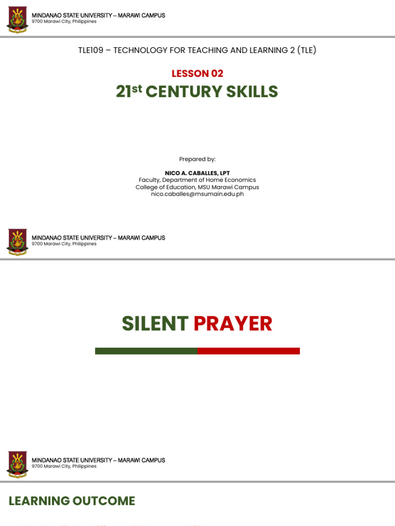 Lesson 2 21st Century Skills | PDF | Information | Information Literacy