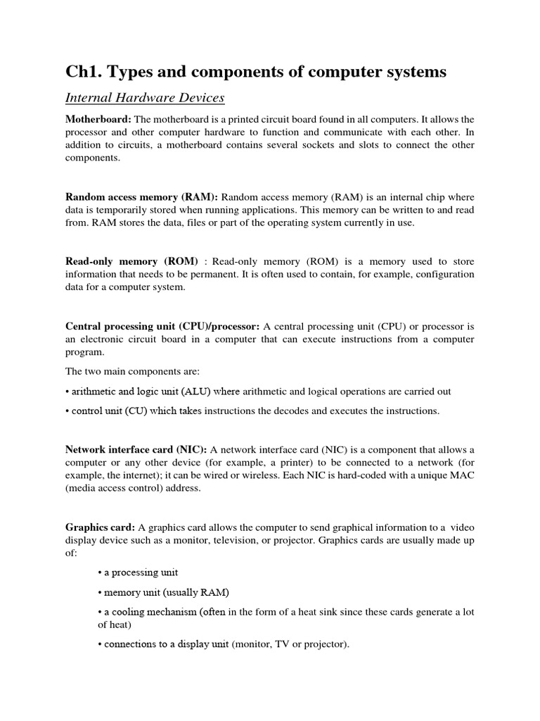 Chapter 1 Pre-IGCSE | PDF | Graphical User Interfaces | Hard Disk Drive