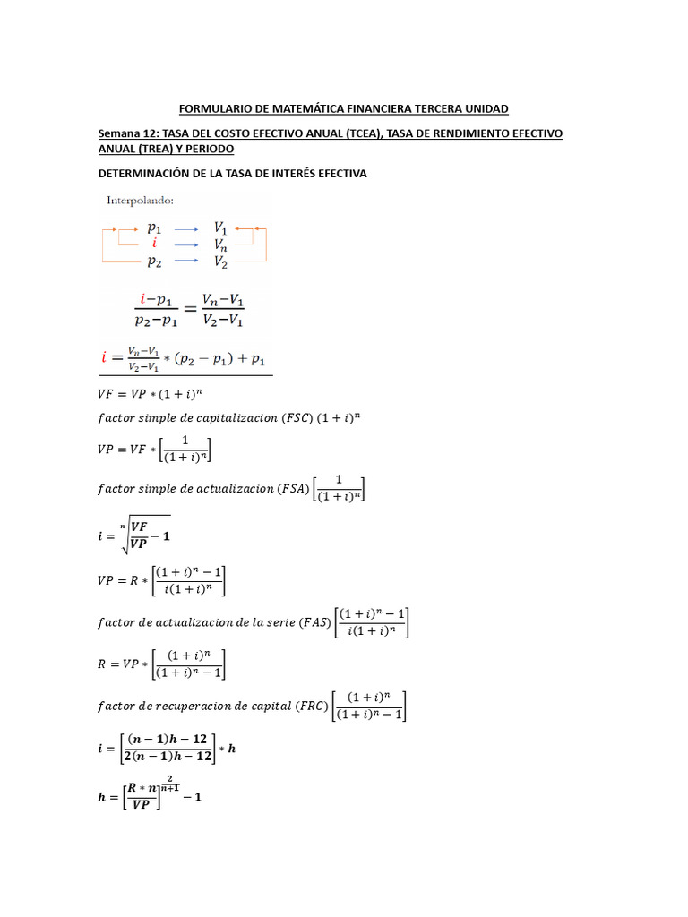 MATE - Financiera Formulario FINAL | Descargar gratis PDF | Tasa interna de retorno | Inversiones