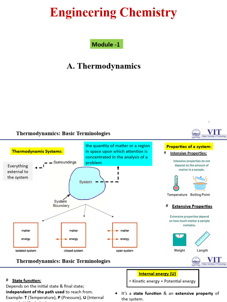 Thermodynamics-EC Module 1 | PDF | Entropy | Heat