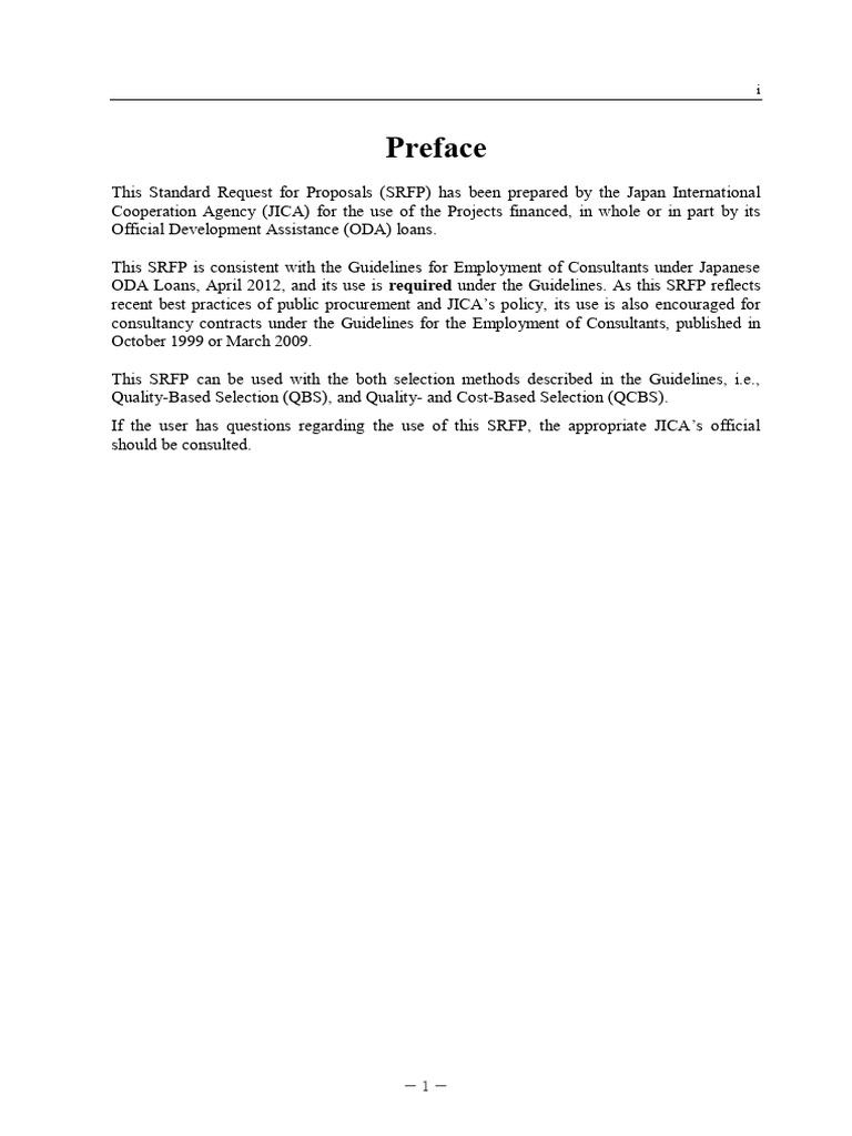 JICA Consultancy | PDF | Consultant | Request For Proposal