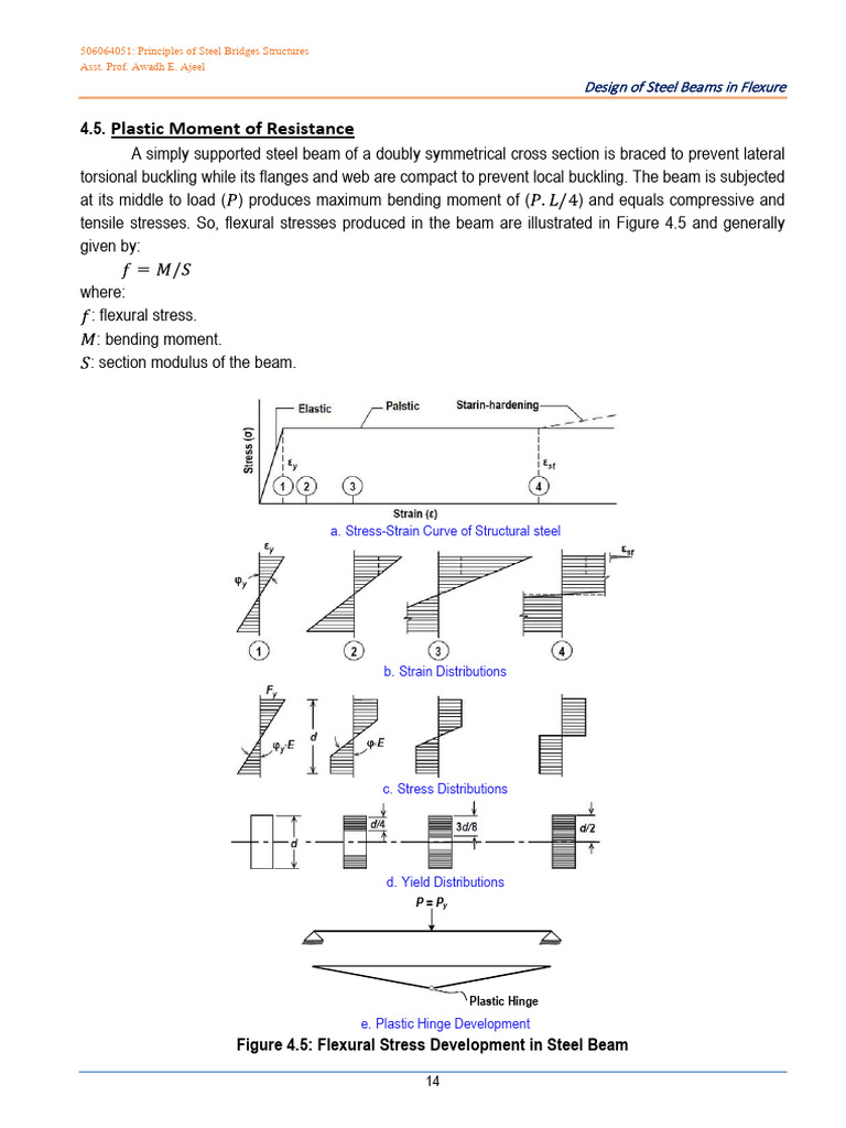 Plastic Moment of Resistance in Steel Beams | PDF | Beam (Structure ...