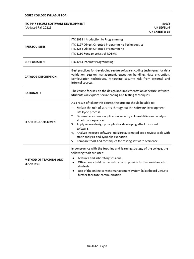 Secure Software Developmentt Pdf Computer Programming Computer Security