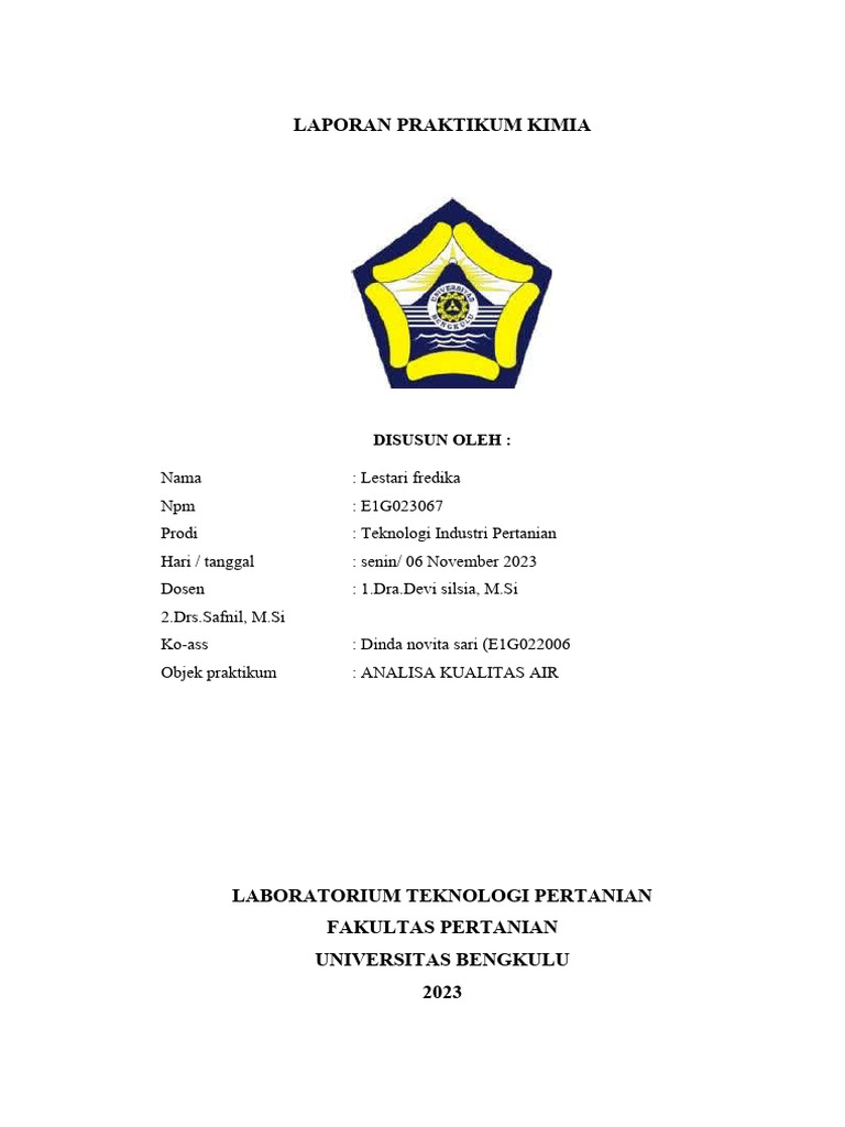Laporan Praktikum Kimia 7 | PDF | Kajian Bahasa Asing | Sains & Matematika