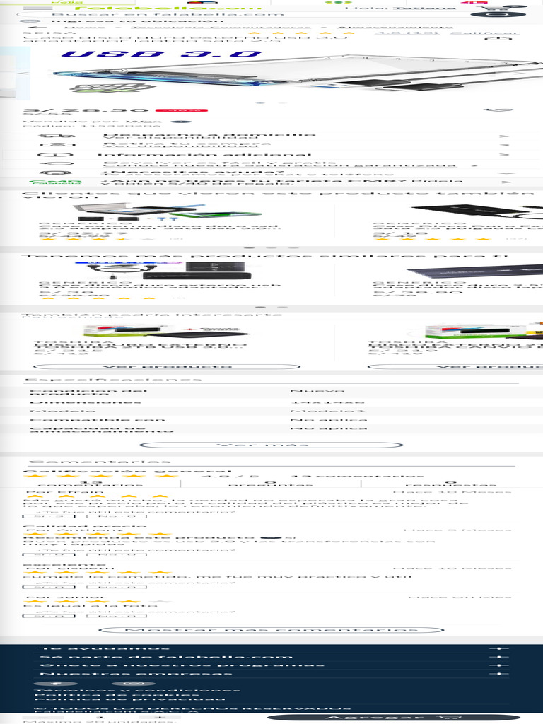 Case Disco Duro Externo Usb 3.0 Adaptador Laptop Sata 2.5 SEISA | PDF | Disco duro | USB